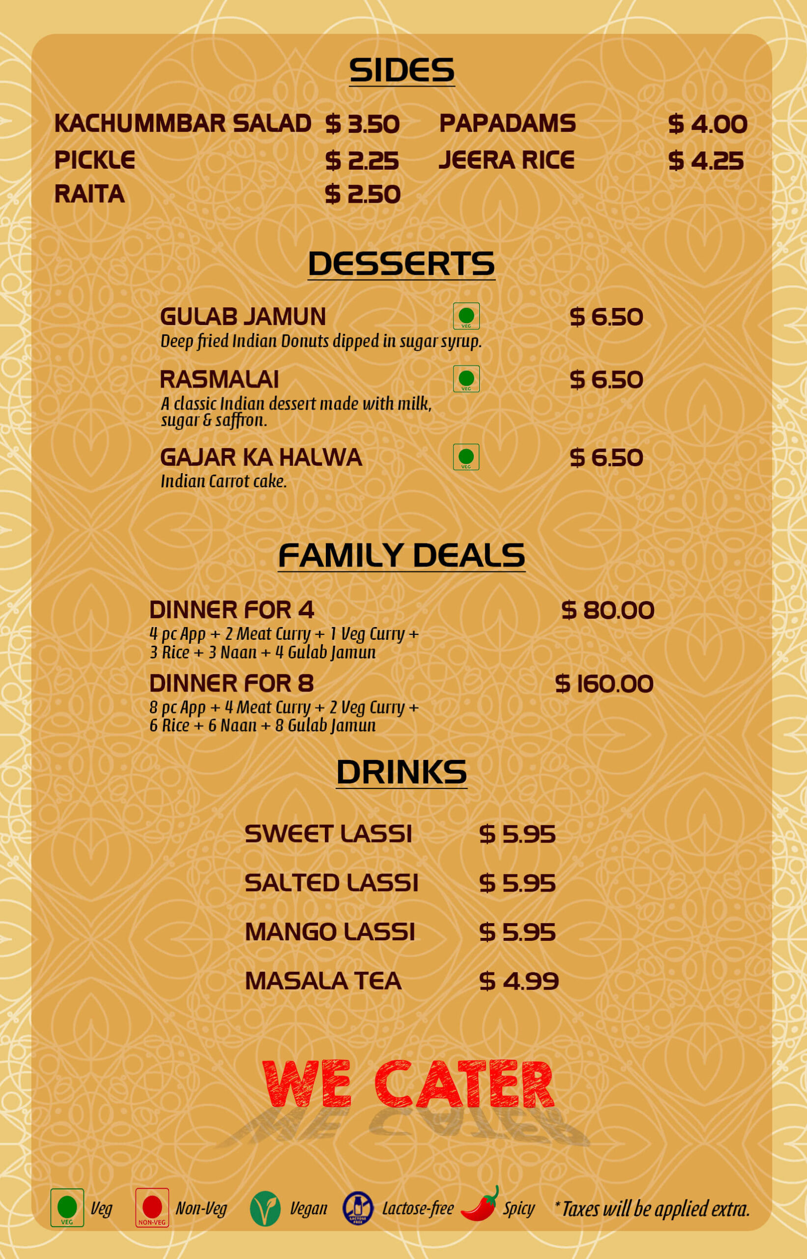 Our Menu – The Curry Corner